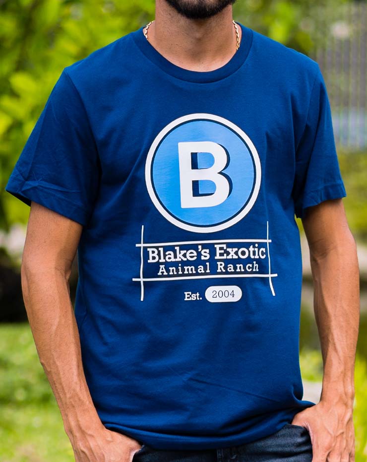 Blake's Exotic Animal Ranch - Men's Navy Blue Tee – blakesexoticanimalranch